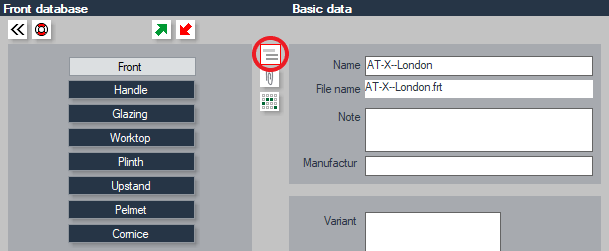 Basic data – Piper software
